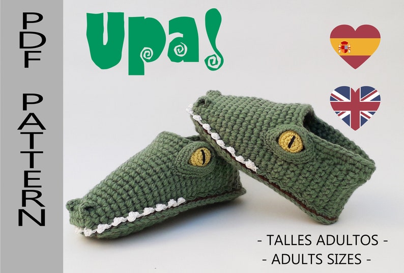 Crocodile Slippers Crochet - Adult Sizes - Etsy Canada