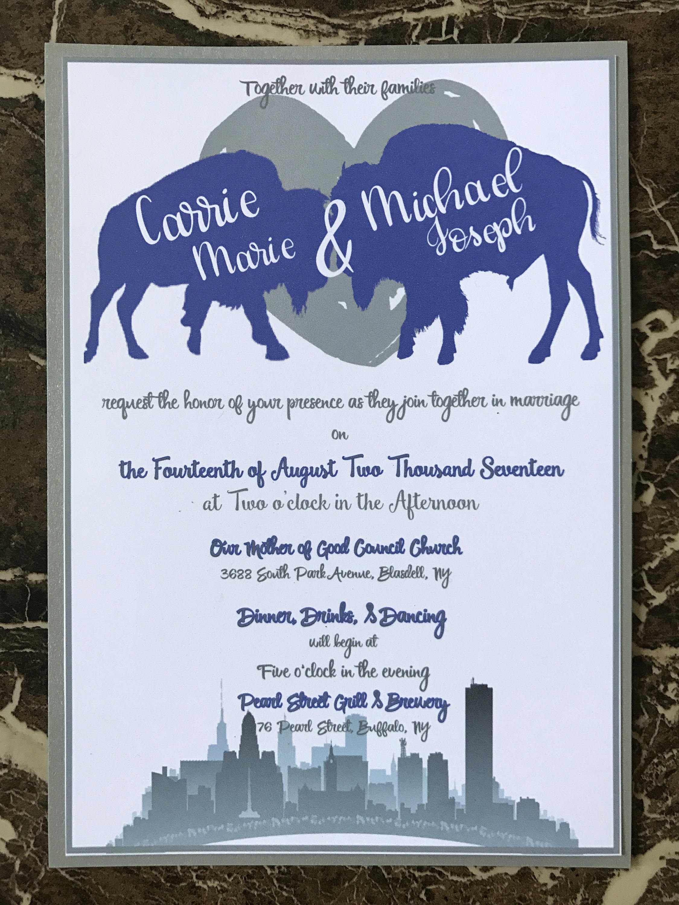 Buffalo Cityscape Wedding Invitation - Etsy