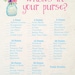 Pink Purple & Blue Mason Jar Flowers What's in Your Purse Watercolor ...