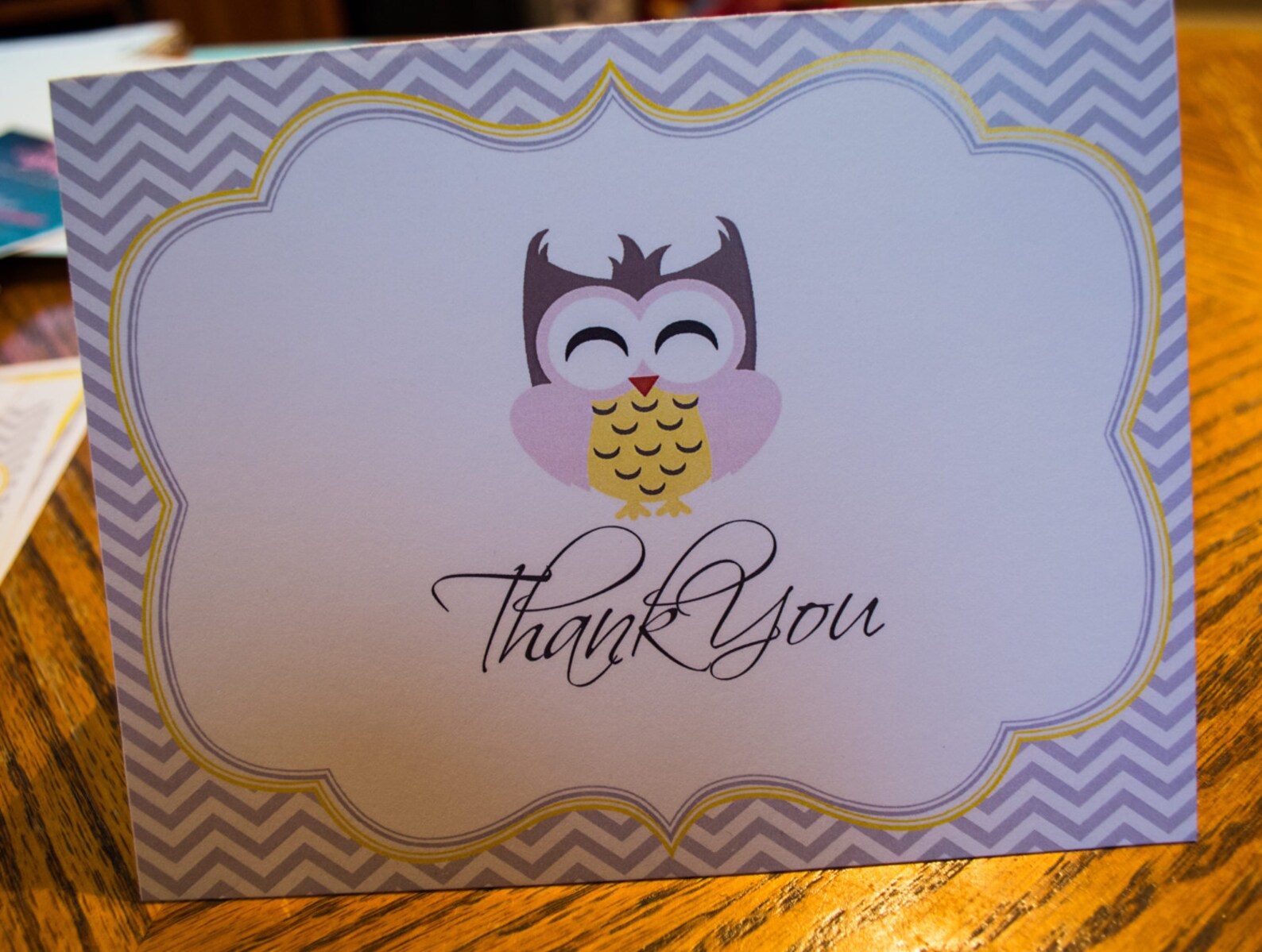 OWL Thank You Card DIGITAL - Etsy