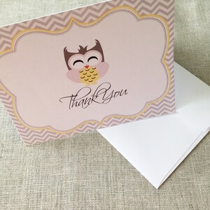 OWL Thank You Card DIGITAL - Etsy