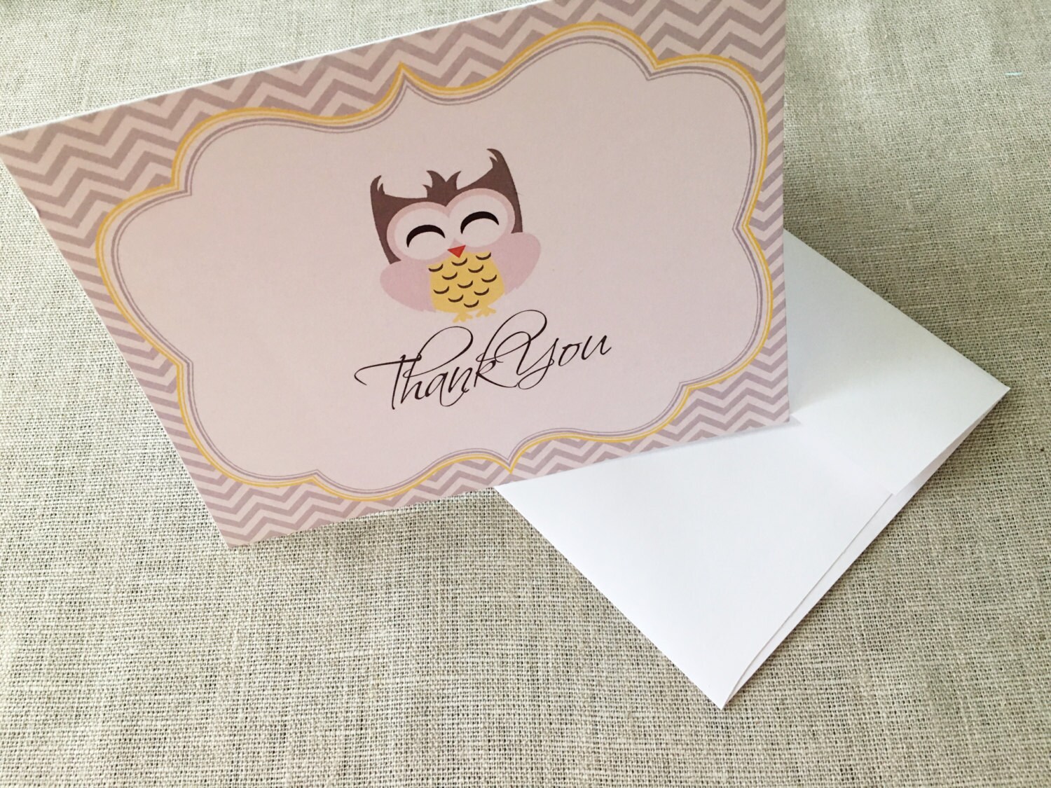 OWL Thank You Card DIGITAL - Etsy