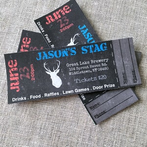 STAG BUCK Bachelor EVENT Tickets Diy - Digital - Printed Options - Etsy