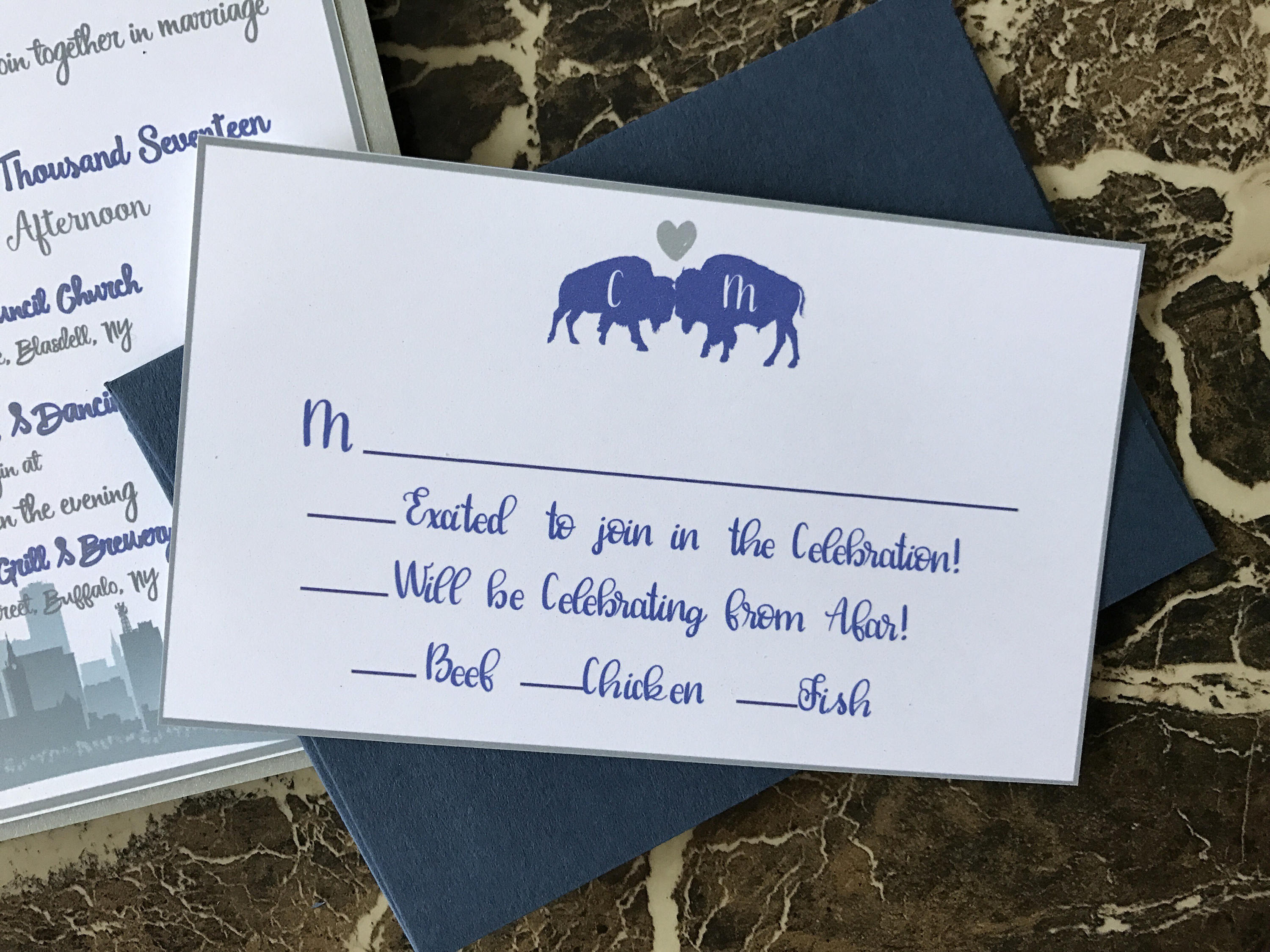 Buffalo Cityscape Wedding Invitation - Etsy