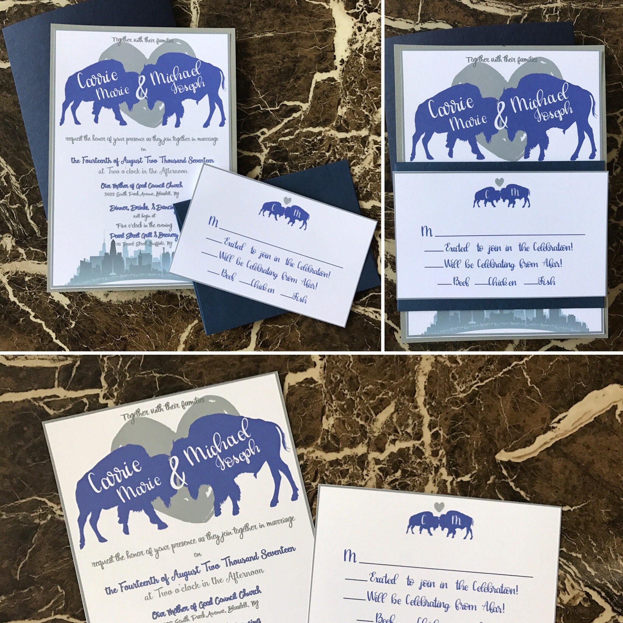 Buffalo Cityscape Wedding Invitation - Etsy