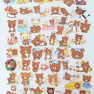 100 Pcs Rilakkuma Assorted Diary Journal Scrapbook Stickers - Etsy