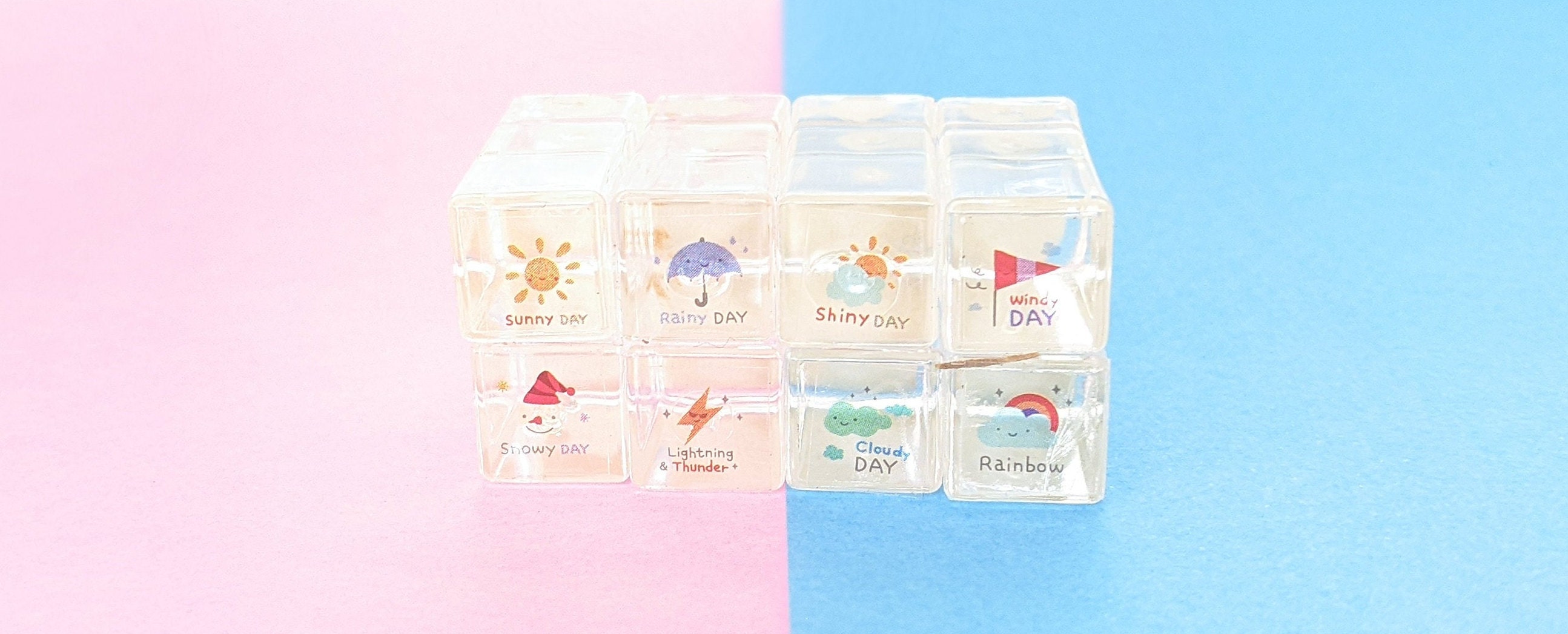 Cute Crystal Schedule Stamp Set Weather | Etsy