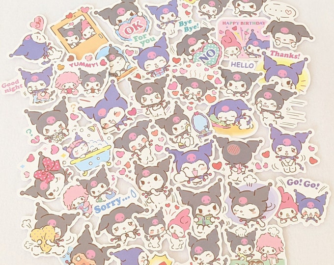 Kuromi My Melody My Sweet Piano 40 Pcs Assorted Diary Journal Scrapbook ...