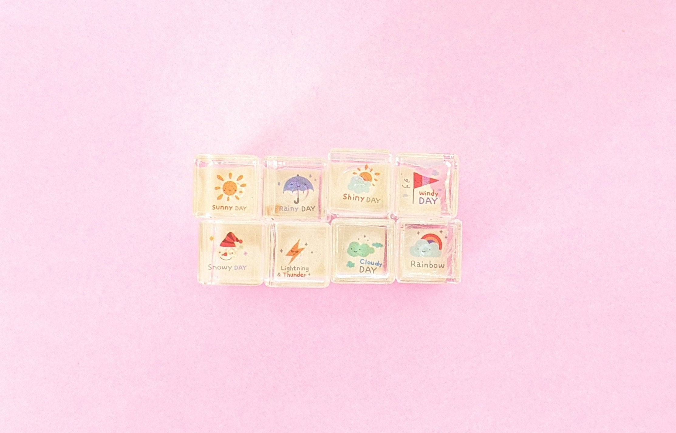 Cute Crystal Schedule Stamp Set Weather | Etsy