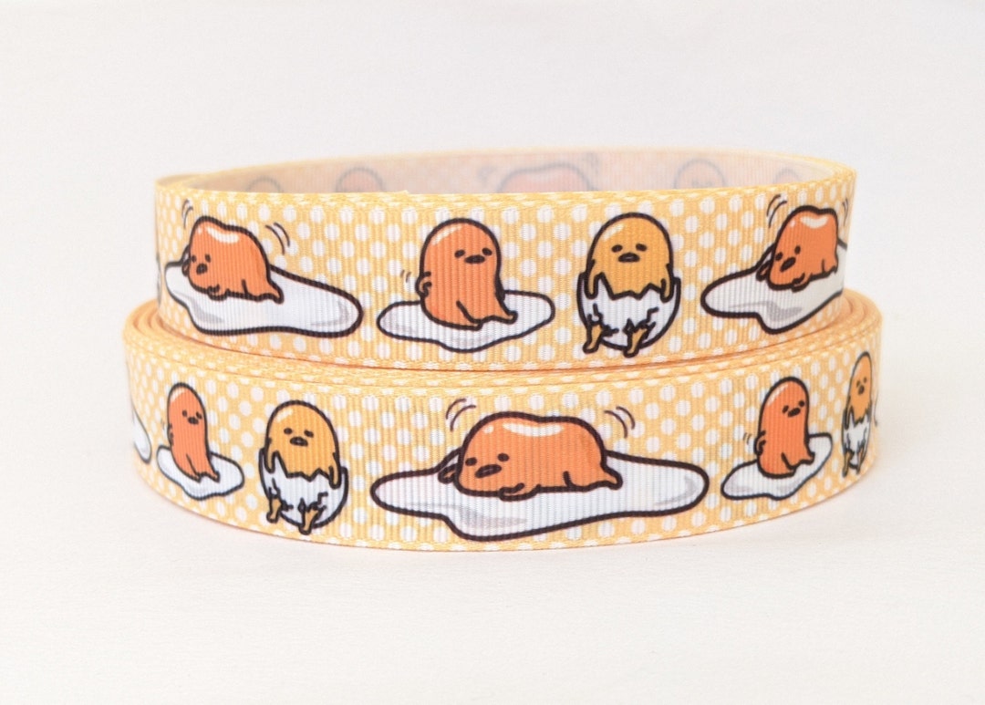 7/8" (22mm) Gudetama Lazy Egg Yolk Printed Grosgrain Ribbon GR066 - Etsy