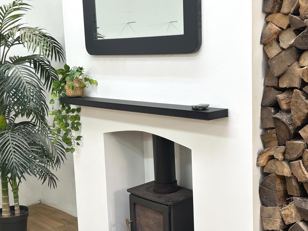 Heat Deflector Mantel Shelf - Non Combustible Heat Resistant TV Shield ...