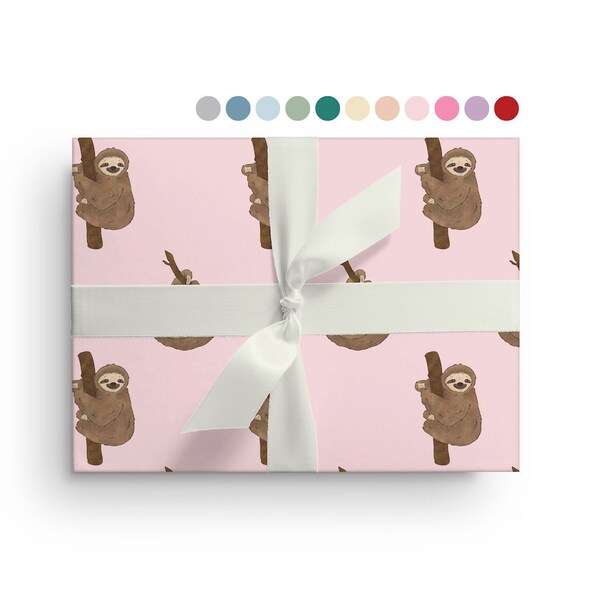 Sloth Wrapping Paper - Etsy