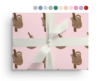 Sloth Wrapping Paper - Etsy