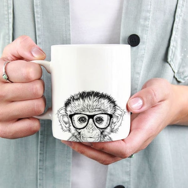 Monkey Mug - Etsy