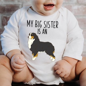 My Big Brother / Sister is an Aussie Baby Bodysuit, Dog Baby Boy Baby ...