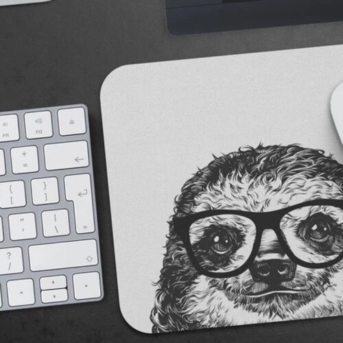 Sloth Mousepad Hipster Nerdy Animal Mouse Pad Sloth Gift - Etsy
