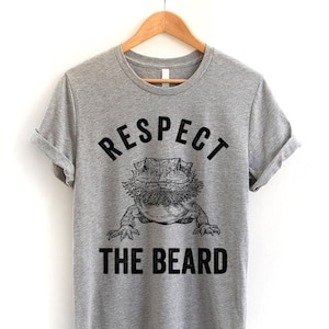 Respect the Beard Bearded Dragon Shirt, Beardie T-shirt, Reptile Animal ...