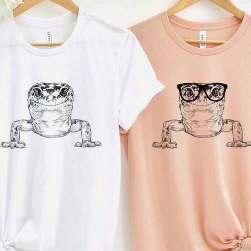 Leopard Gecko Shirt Nerdy Glasses Lizard Tee Tshirt Hipster - Etsy
