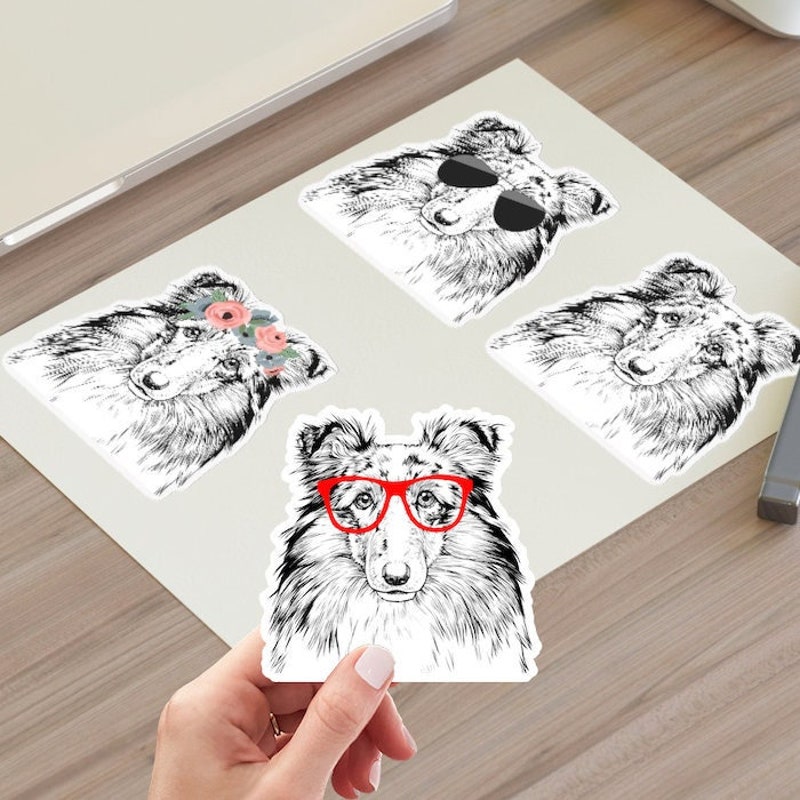 Sheltie Stickers - Etsy