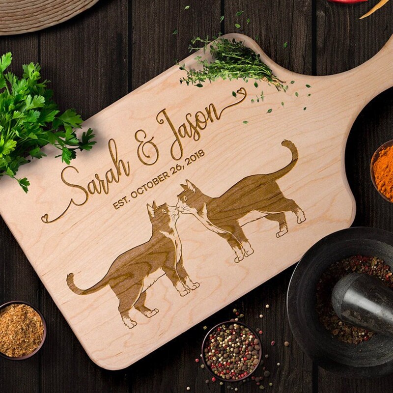Cat Cutting Board - Etsy