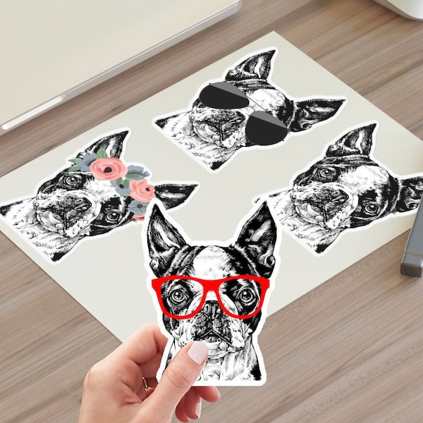 Boston Terrier Window Decal - Etsy
