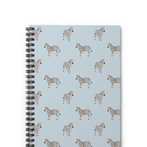 Zebra Notebook Safari Animal Spiral Notebook Cute Notepad - Etsy