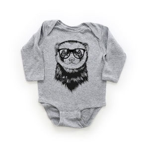 Ferret Baby Bodysuit, Animal Baby Clothes, Pet Baby Boy Outfit, Girl ...
