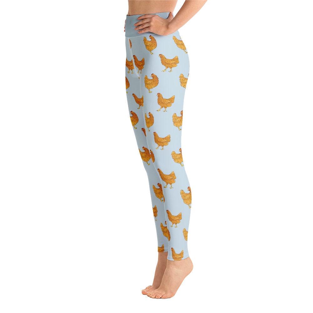 Chicken Leggings Farm Animal Pattern Women Leggings for Gym | Etsy