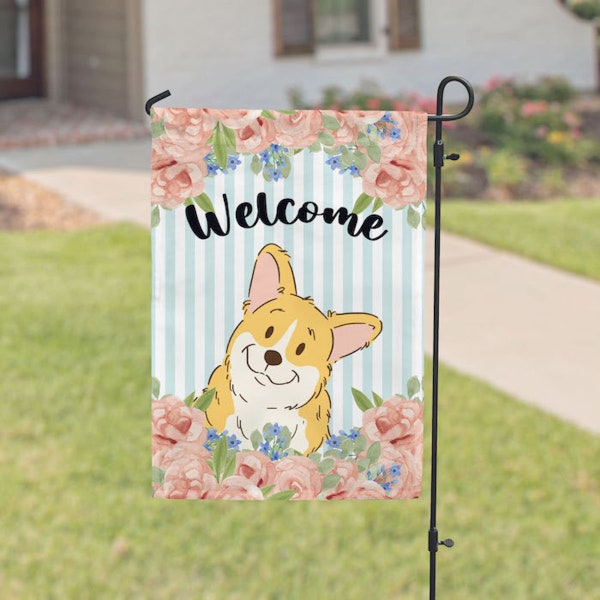 Corgi Garden Flag - Etsy