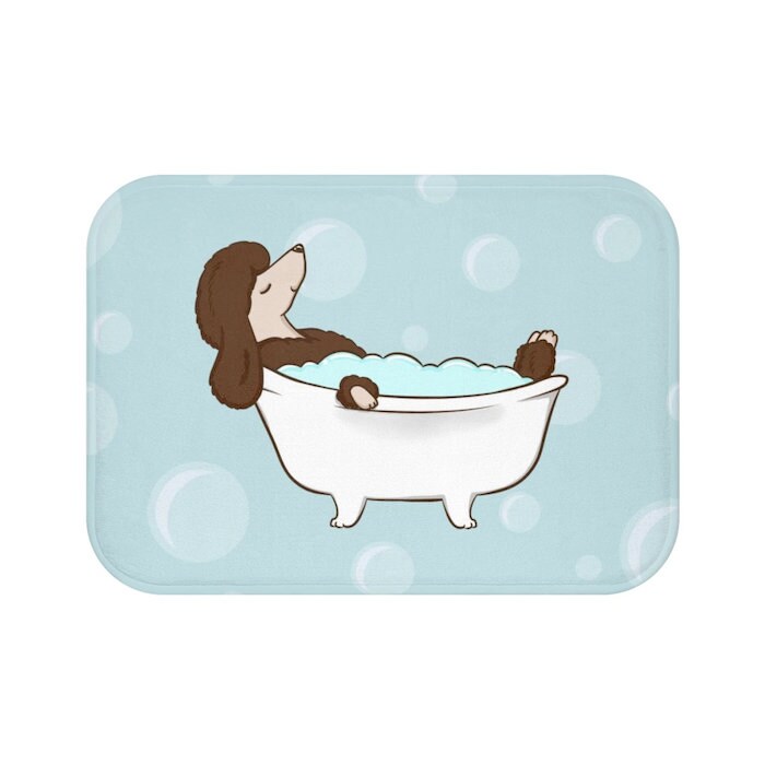 Poodle Bath Mat Dog Door Mat Floor Mats Bathroom Decor Dog | Etsy