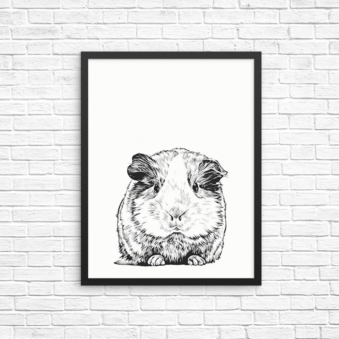 Guinea Pig Wall Art, Guinea Pig Print, Decor, Pet Animal Prints, Sign ...