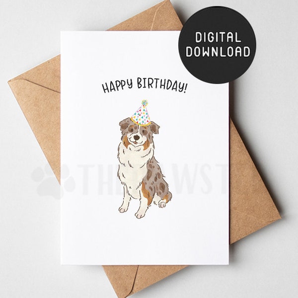 Australian Shepherd Printable - Etsy