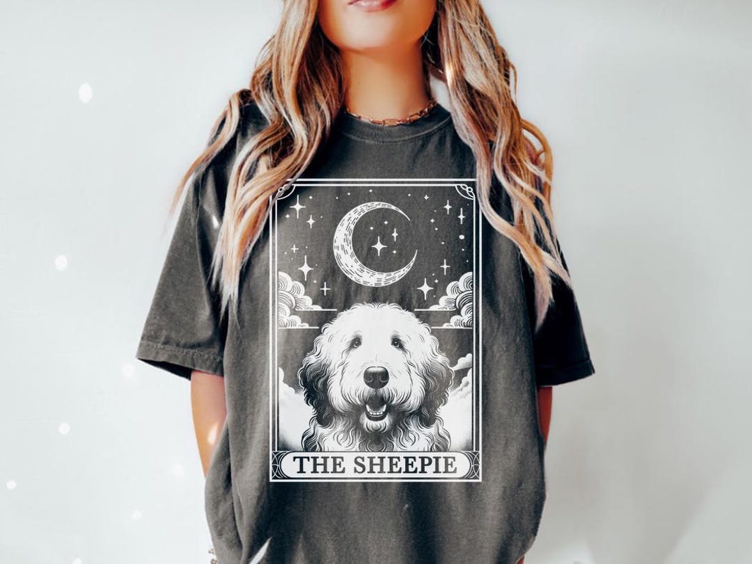 Old English Sheepdog Shirt, Tarot Card Shirt, Sheepie Dog Halloween ...