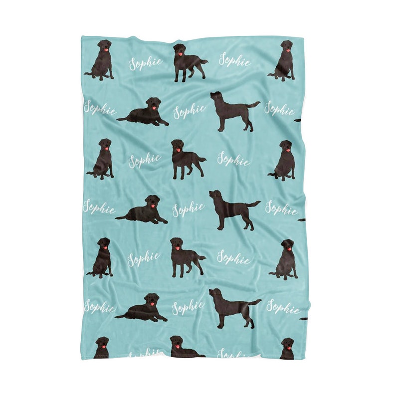 Labrador Retriever Blanket Custom Name Lab Dog Blanket - Etsy
