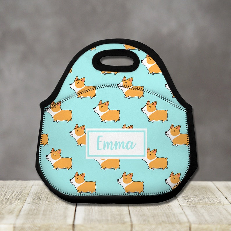 Corgi Personalized Lunch Tote Dog Monogram Lunch Bag Custom - Etsy