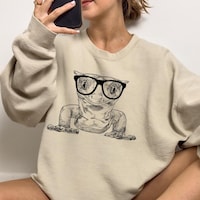 Crested Gecko Guy Hooded Sweatshirt, Crested Gecko Hoodie, Crested ...