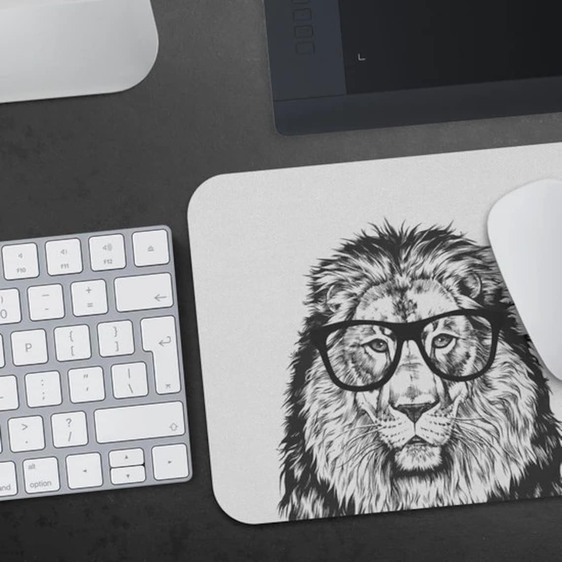 Lion Mousepad Hipster Nerdy Animal Mouse Pad Lion Gift - Etsy