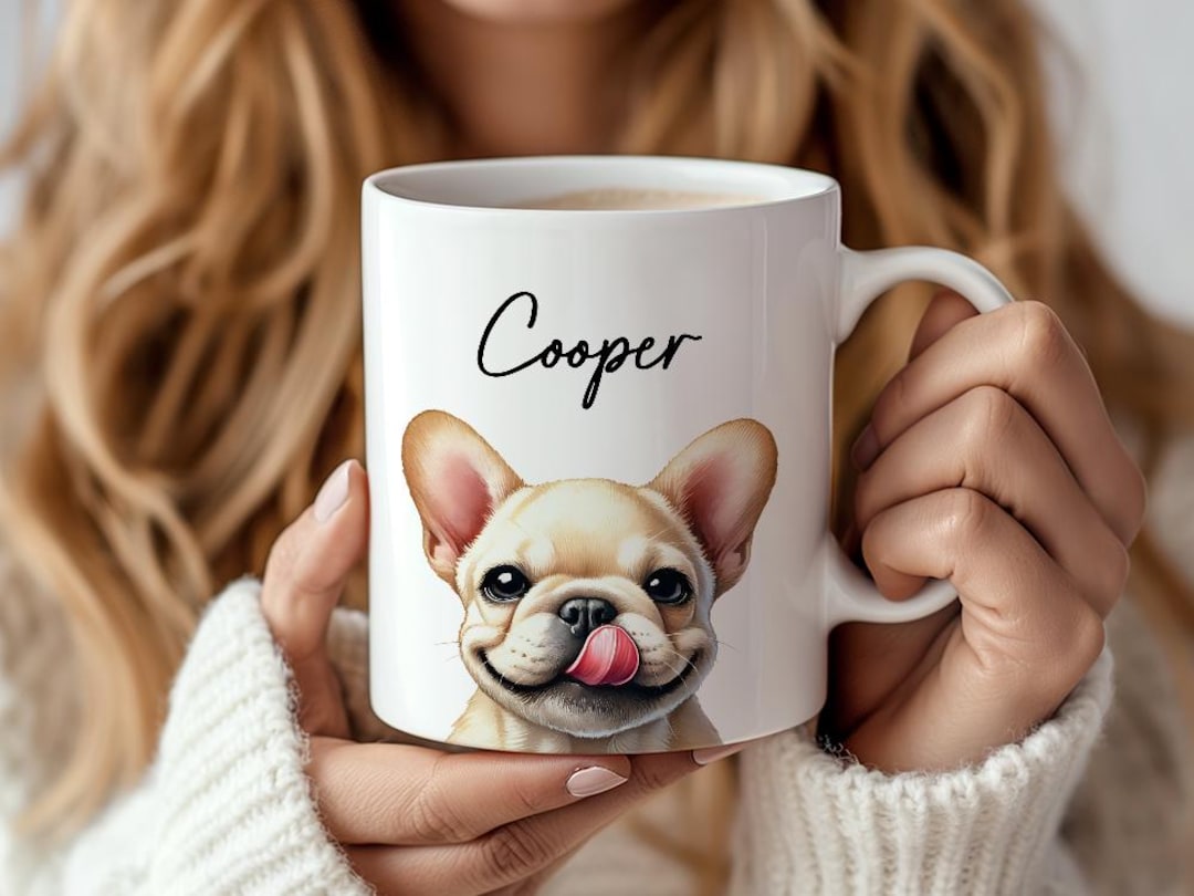 Frenchie Mug, Custom Dog Name Coffee Mug, Cute French Bulldog Gift ...