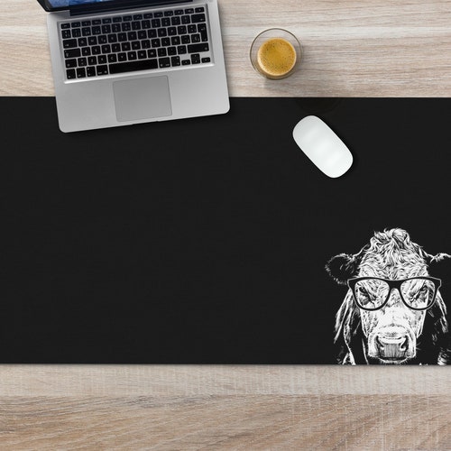 Cow Mousepad Hipster Nerdy Animal Mouse Pad Cow Mom Gift - Etsy