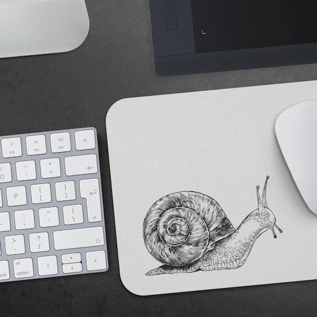 Snail Mousepad, Animal Mouse Pad, Snail Lover Gift, Laptop Office Desk ...