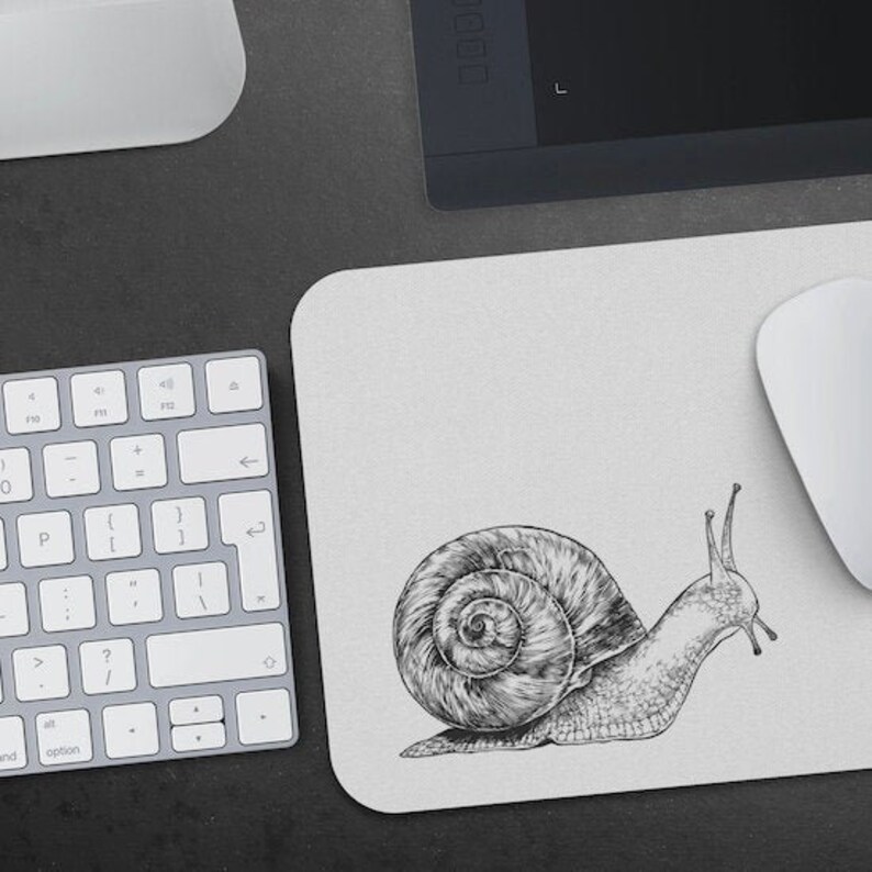 Snail Mousepad Animal Mouse Pad Snail Lover Gift Laptop - Etsy