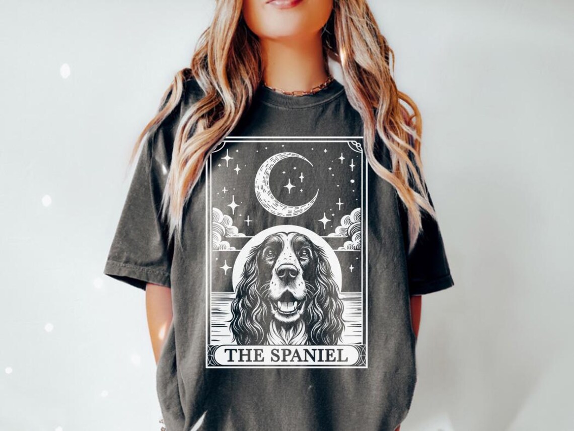 English Springer Spaniel Shirt, Tarot Card Shirt, Springer Spaniel Dog ...