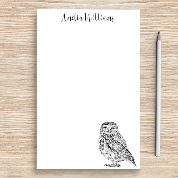 Owl Notepad - Etsy