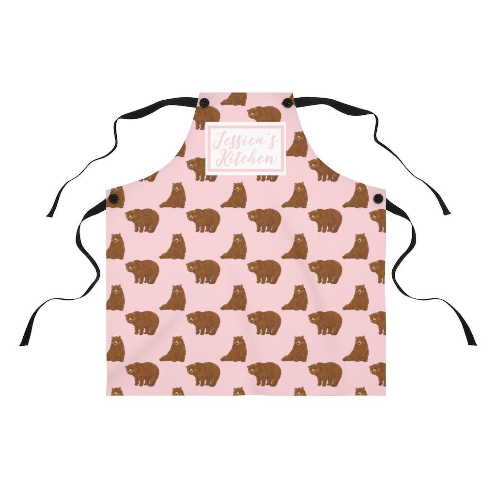 Custom Apron Grizzly Bear Aprons Woodland Animal | Etsy