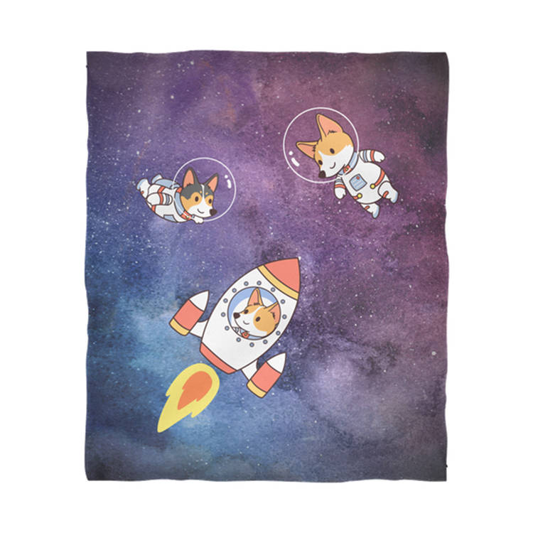 Astronaut Corgi Galaxy Space Fleece Blanket Baby Blanket Dog | Etsy