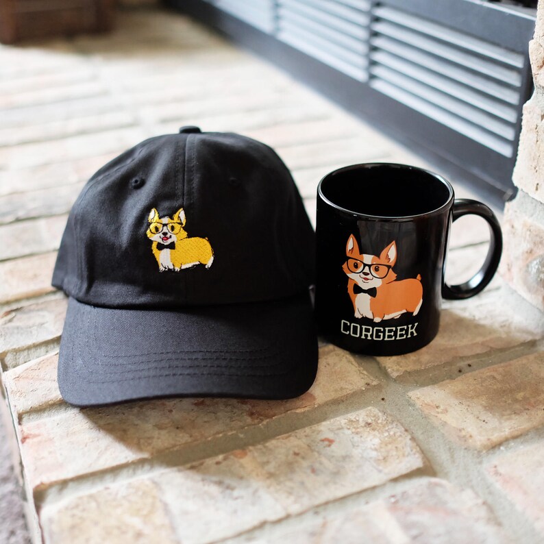 Corgeek Corgi Embroidered Baseball Hat Dog Lover Dad Hat - Etsy