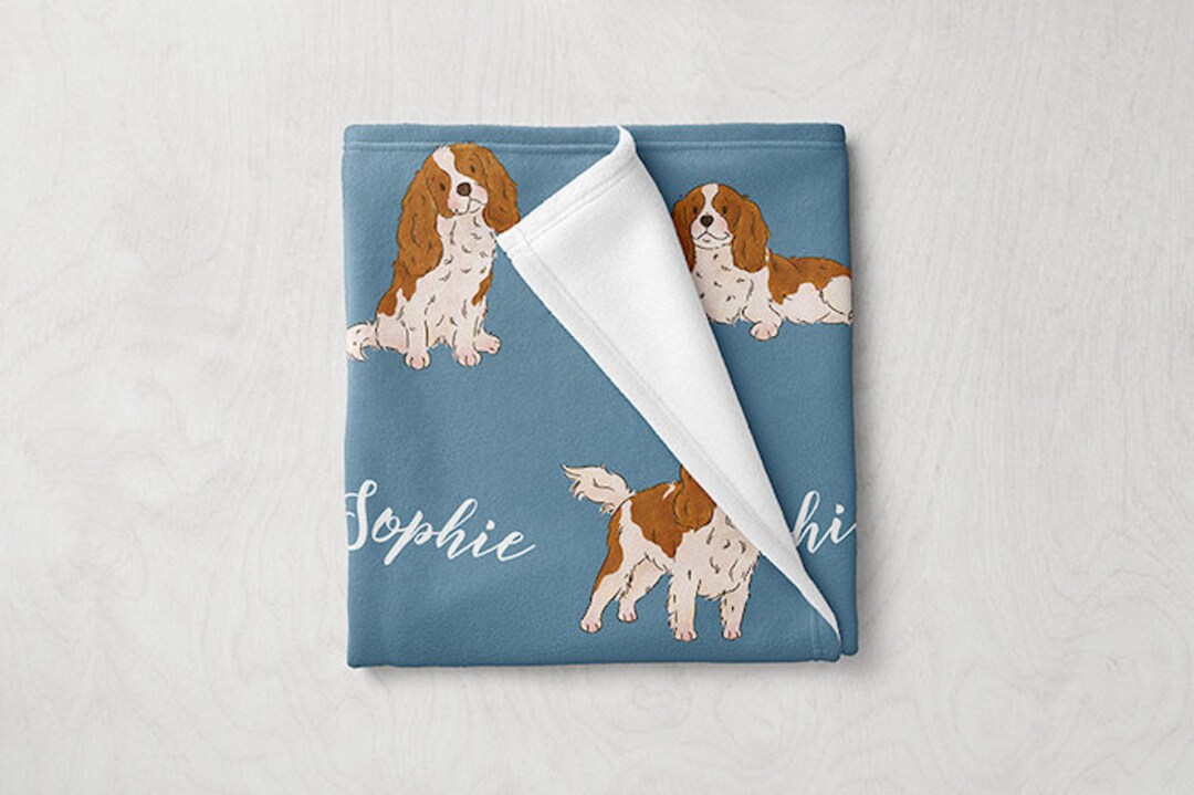 Cavalier King Charles Spaniel Blanket, Custom Dog Blanket, Personalized ...