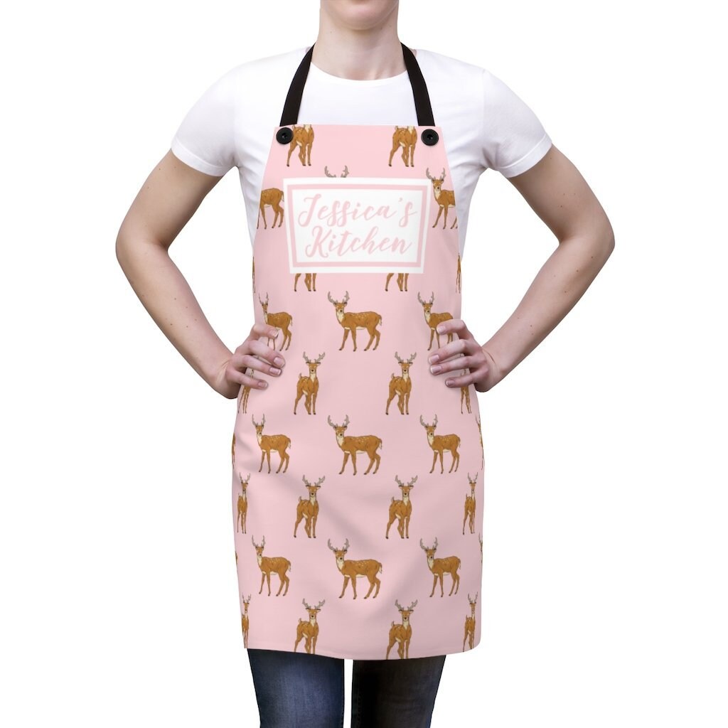 Custom Apron Deer Aprons Woodland Animal Personalized | Etsy