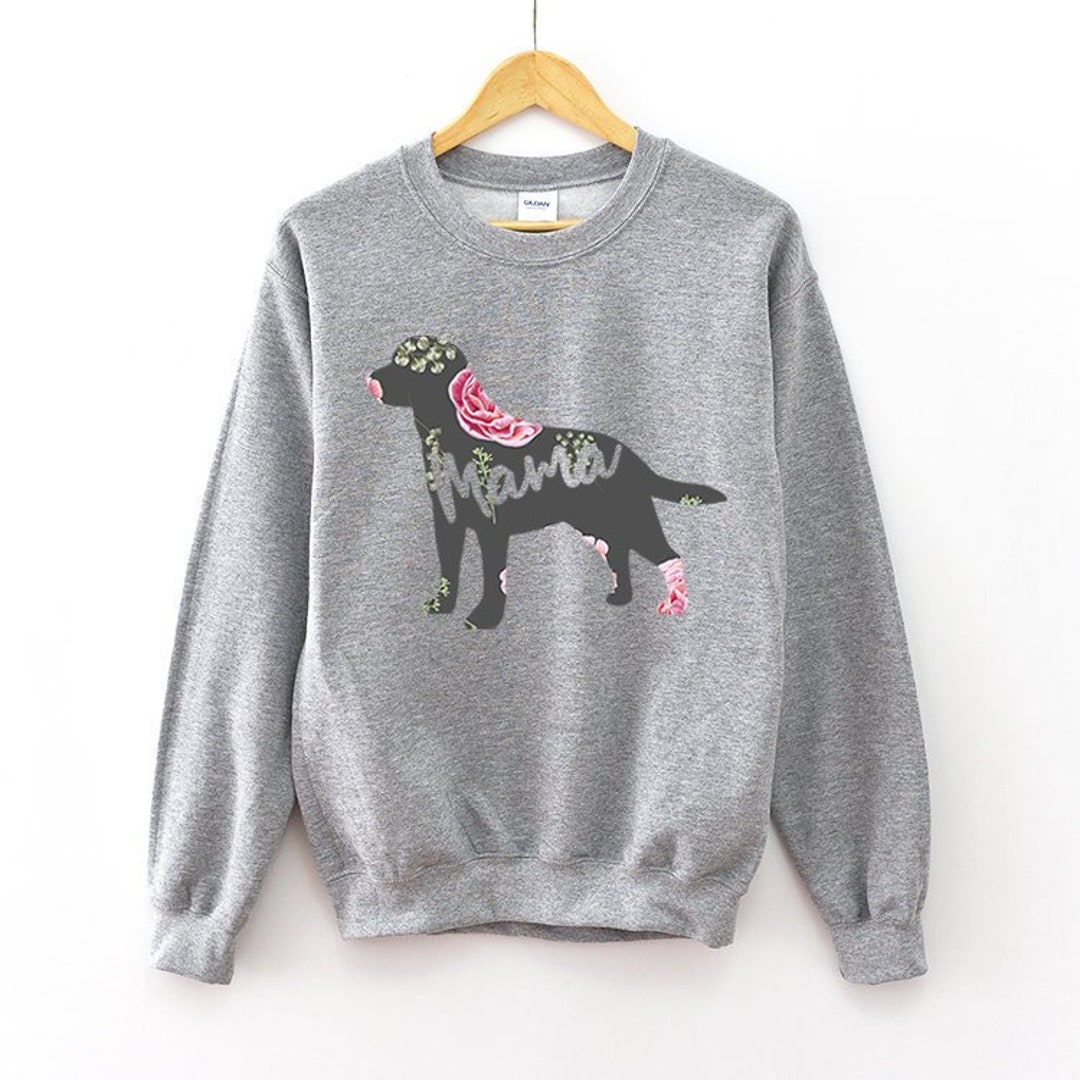 Labrador Retriever Mama Sweatshirt, Dog Mom Hoodie, Floral Dog ...