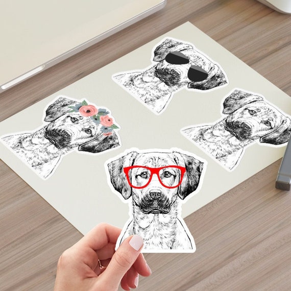 Black Mouth Cur Sticker Sheet Vinyl Stickers Floral - Etsy